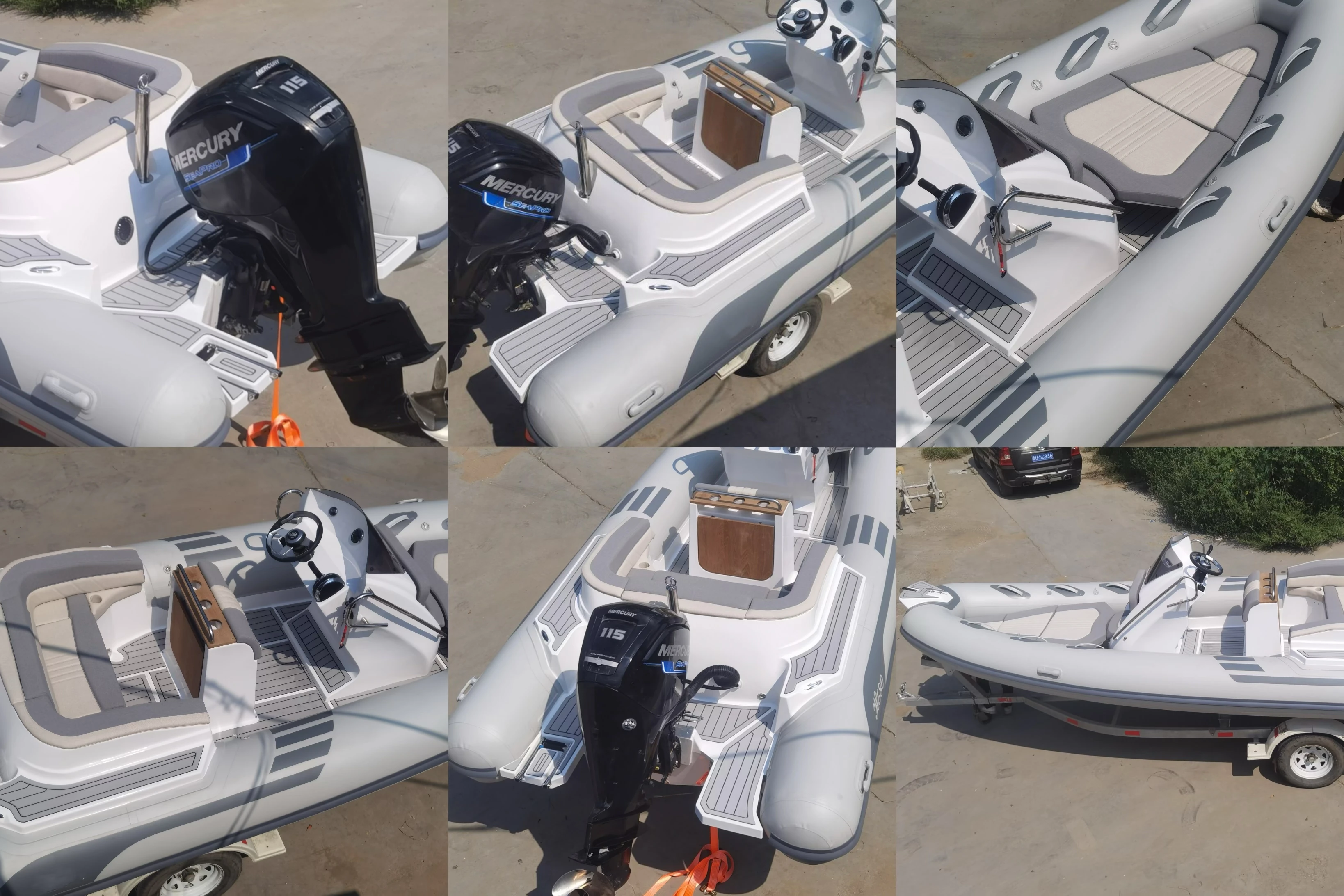 2023 New Model Luxury Sunbeck 19ft RIB 580 Fiberglass Hull Hypalon Orca ...