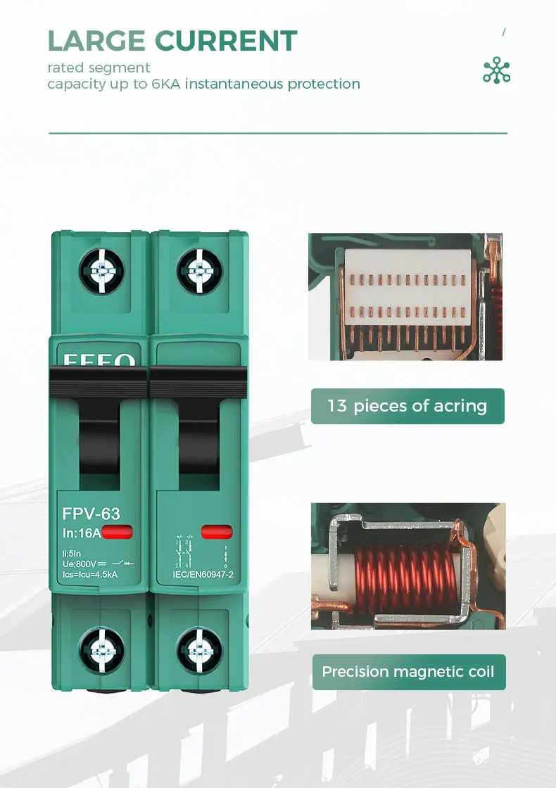 Pv Solar System Dc Circuit Breaker Mcb With Ce Ccc 10ka 400v 2p Solar ...