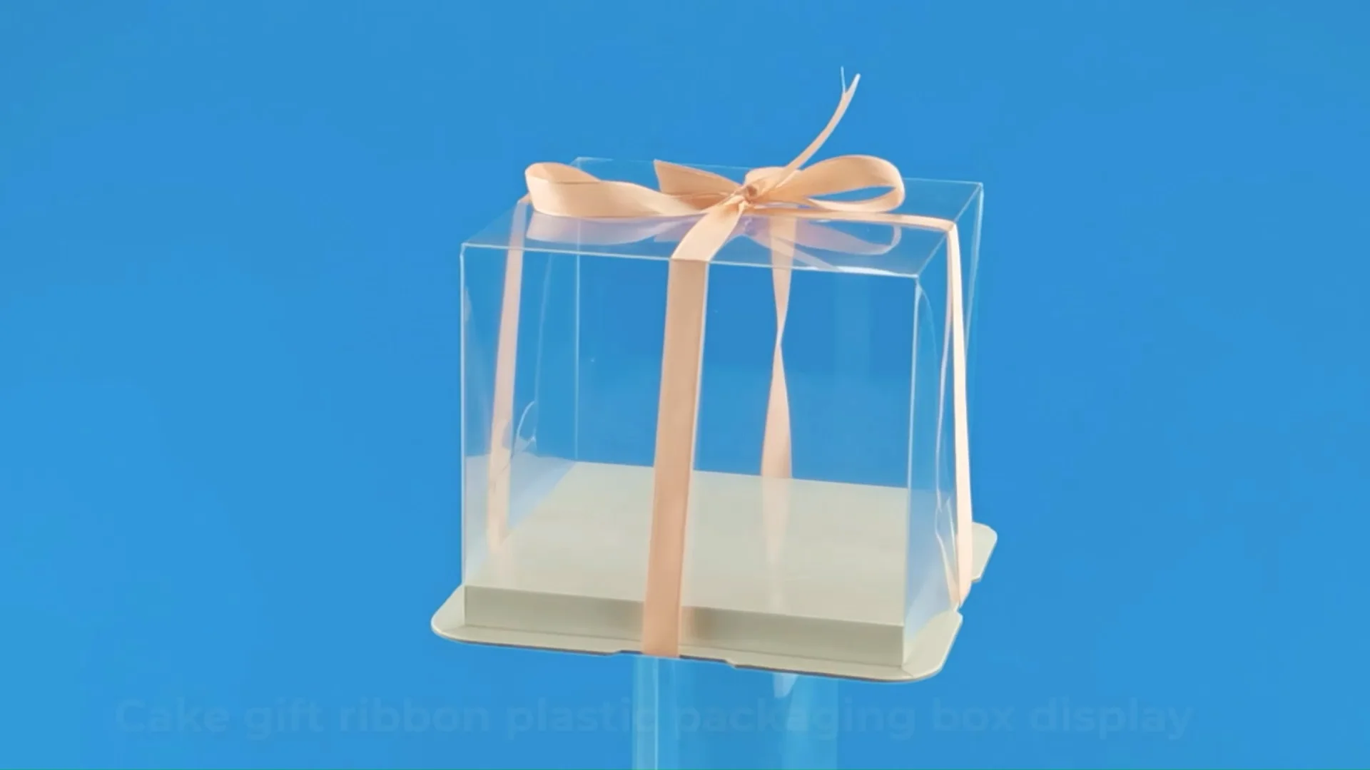 Kraft Paper Bottom 12x12x8 Inch Plastic Box Cake Packaging Custom Pet ...