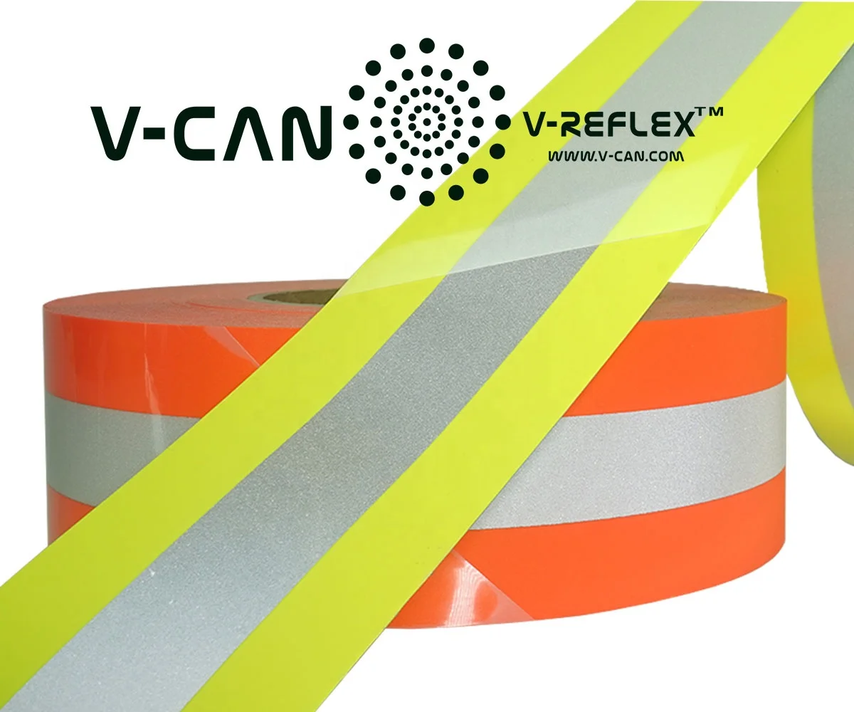 High Visibility Fluorescent And Silver Heat Transfer Vinyl Reflective ...