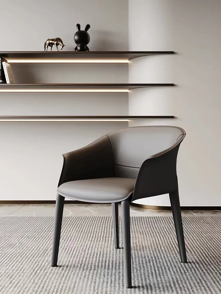 Designer Saddle Leather Dining Room Chairs - Modern Luxury