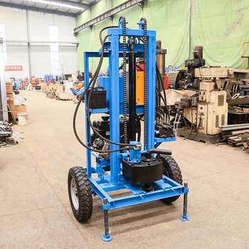 Portable Traction Wheel Diesel/gasoline Water Well Drilling Rig ...