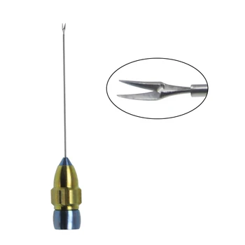 23g/25g Ophthalmic Eye Surgical Instrument Head Serrated Forceps ...