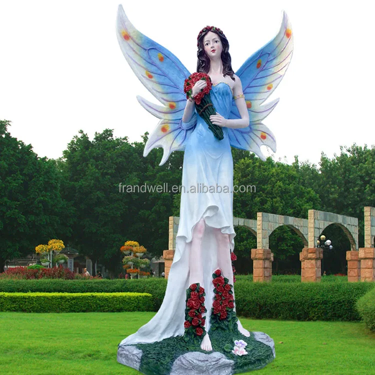 Life Size Resin Angel Garden Sculpture Statues Fiberglass Animal ...