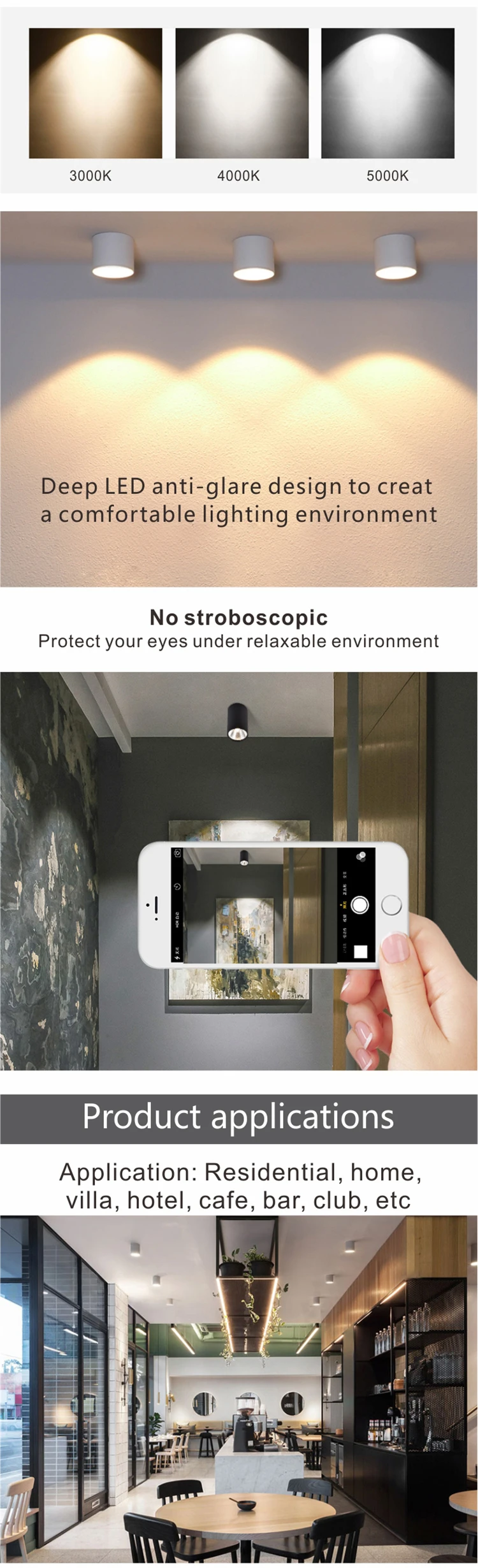 Australian Standard Downlight Surface Mounted 20w 40w 50w Low Power ...