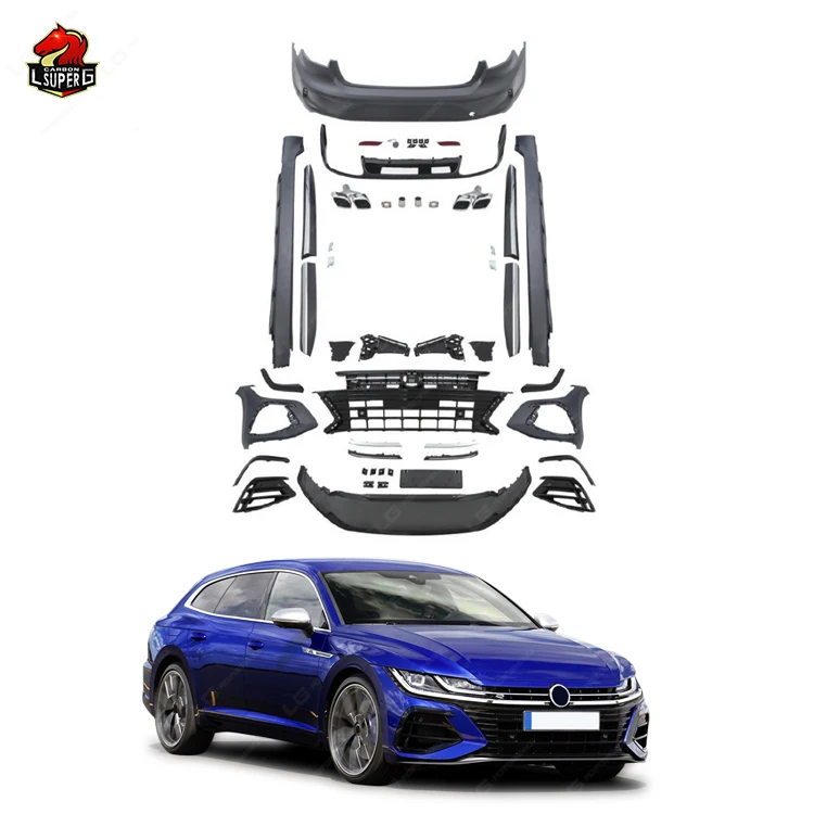 R style body kit For Volkswagen Arteon body kit with front bumper grill ...