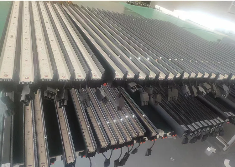 Commercial Rectangular Linear Pendant Light Long Bar Lights Seamless Connection Dimmable ...