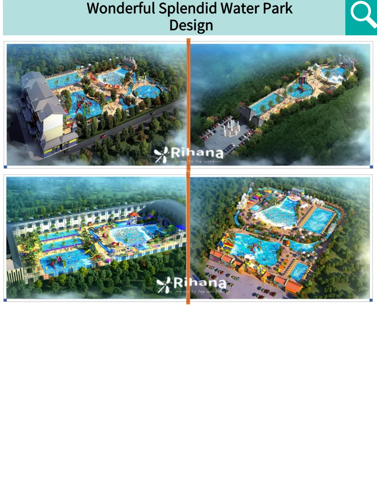 Designing Outdoor Aqua Park - Water Park Plan for New Project