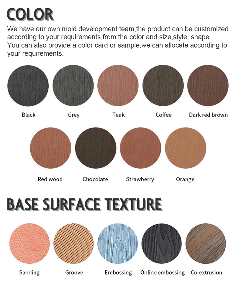 Custom Interlock Wpc Outdoor Decking 3d Embossing Wood Grain Composite ...