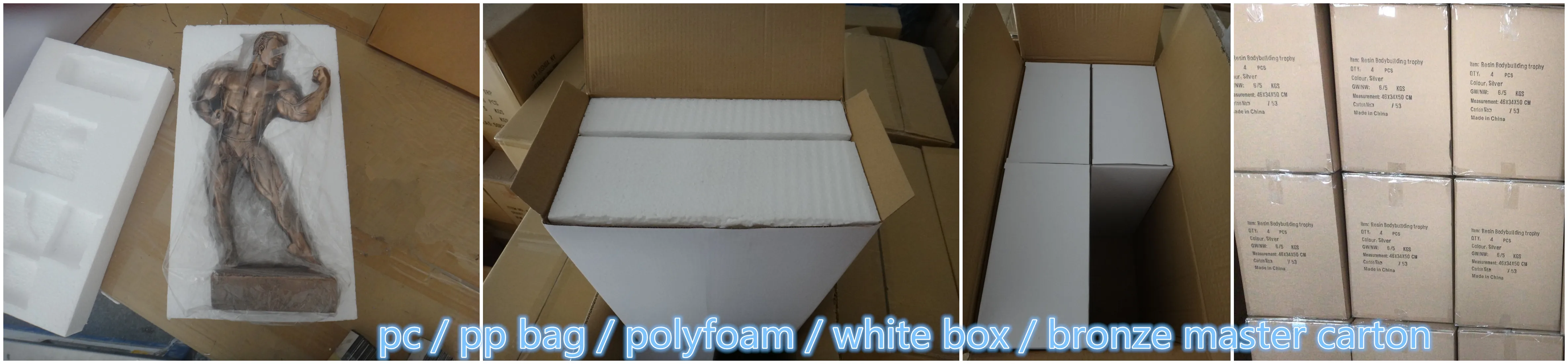 Resin Male Bodybuilder Double Bicep Statue Bodybuilding Game Trophy ...