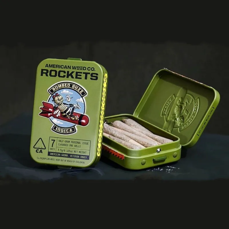 Eco Friendly Airtight Child Resistant Tin Box With Hinged Lid With ...