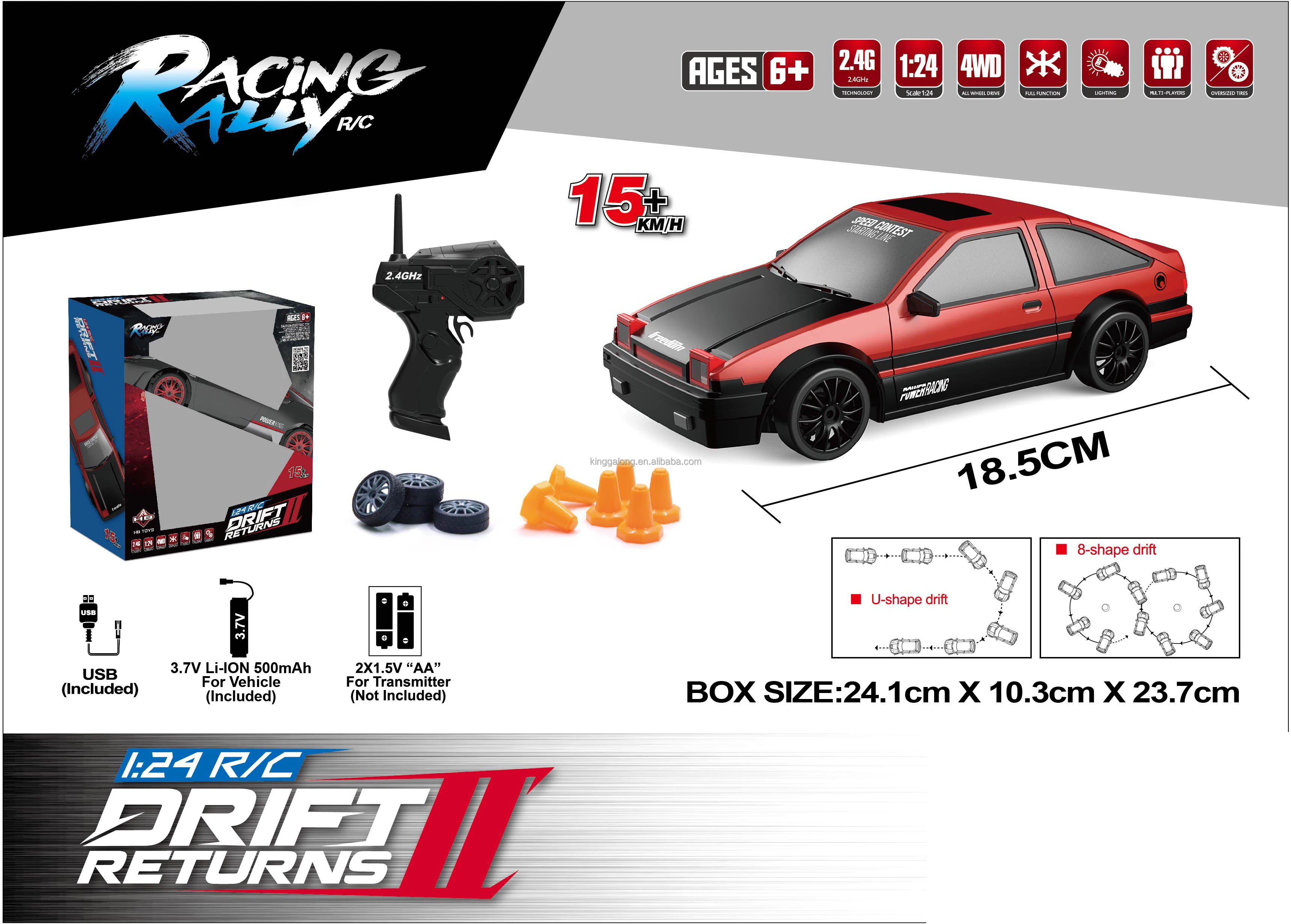 Hot Selling 2.4g 1:24 Mini Rc Car Simulation Remote Control Drift Cars ...