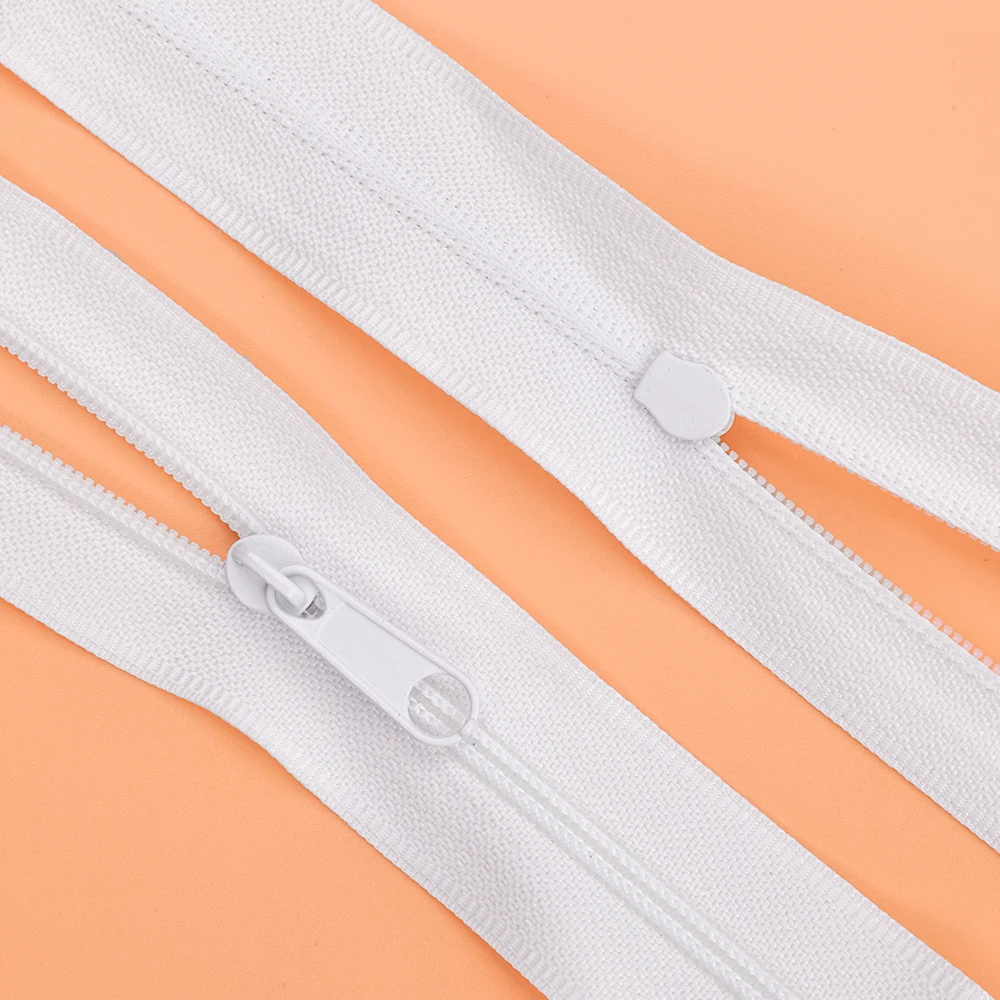 Smooth Zippers Personalizado Custom 10# White Nylon Luggage Zips Lock ...