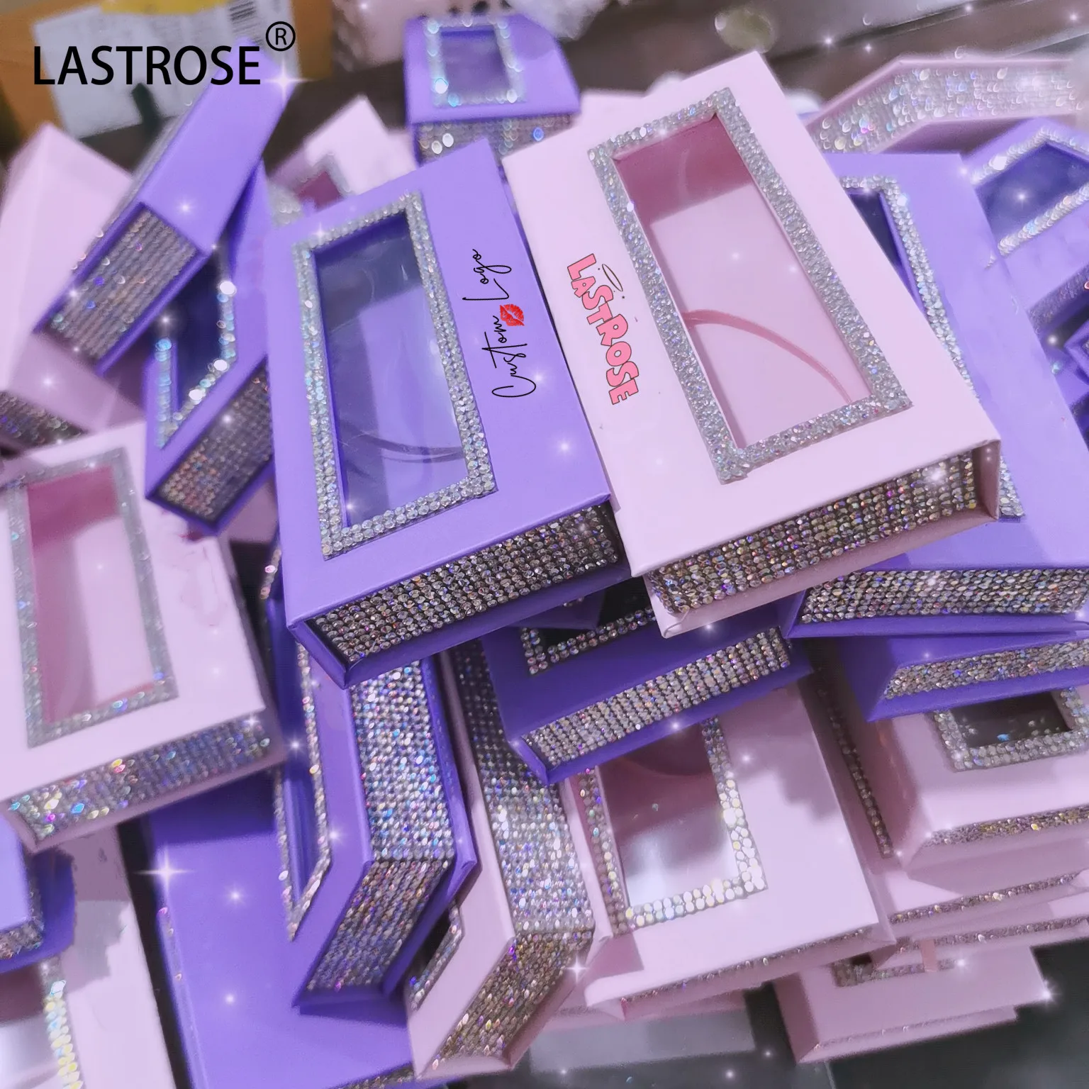 New Design square Shopping Bag Shape Gift Lashes Box Private Label ...