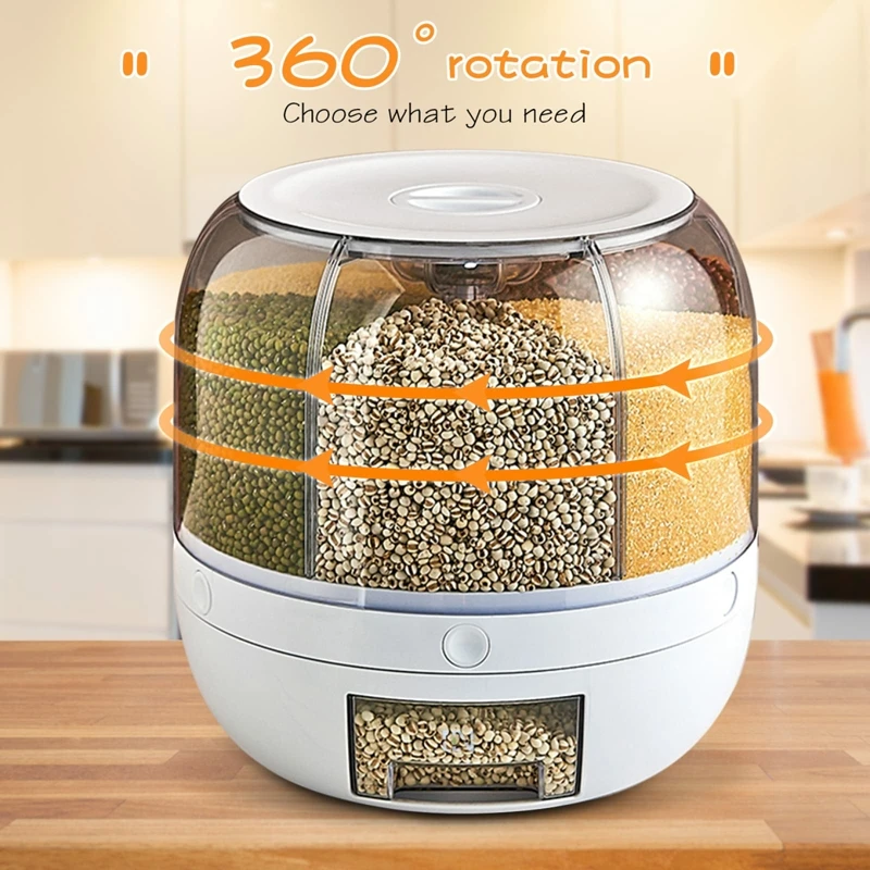 Sevoge Rice Dispenser - Moisture-Proof & Rotating Design