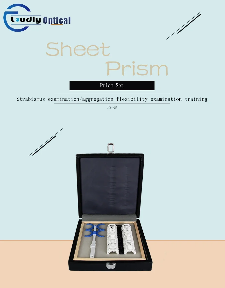 Optometry Instrument Prism Trial Lens Set with Adjustable Flipper Set PS-48