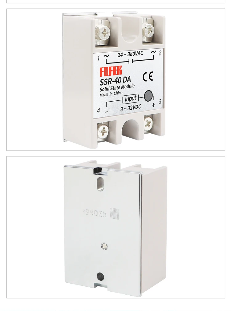 FQFER SSR 40DA Single Phase DC Controlled Solid State Relay for Low ...