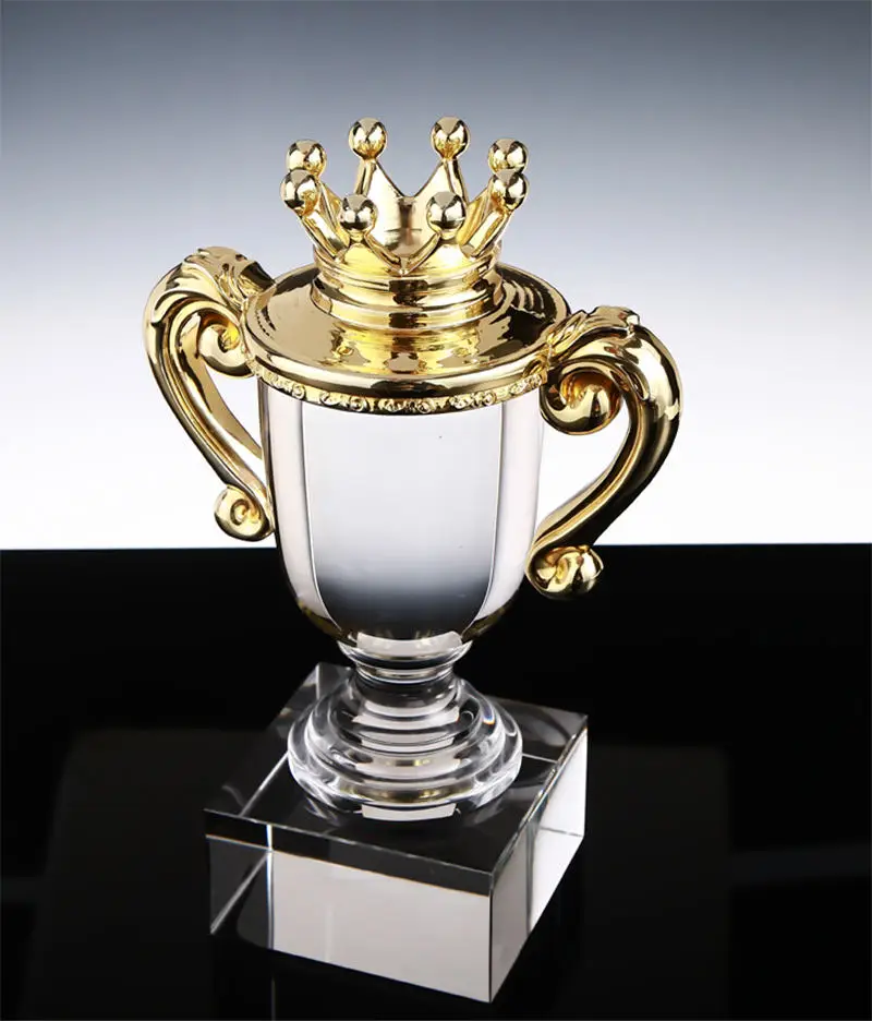 ADL New Design Elegant Metal Crystal Crown Trophy Awards