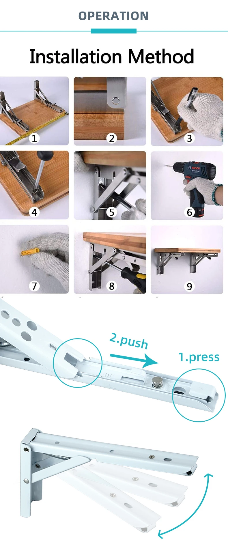 90 Degree Wall Mounting Corner Bracket - Stainless Steel