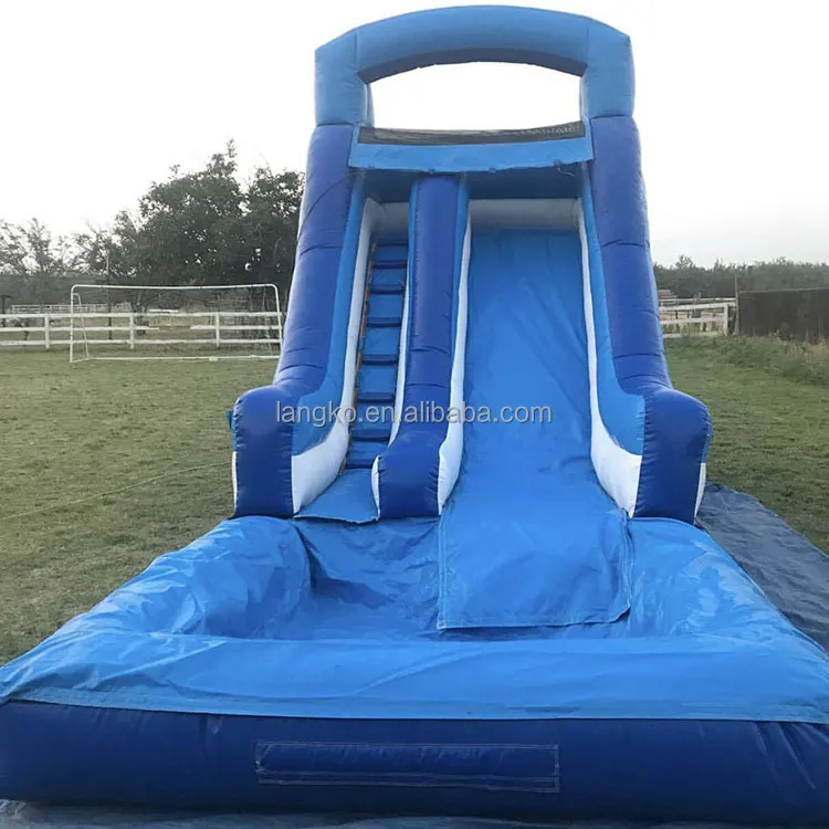 China Langko Inflatables 16ft Blue Waterslide Inflatable Pool With ...