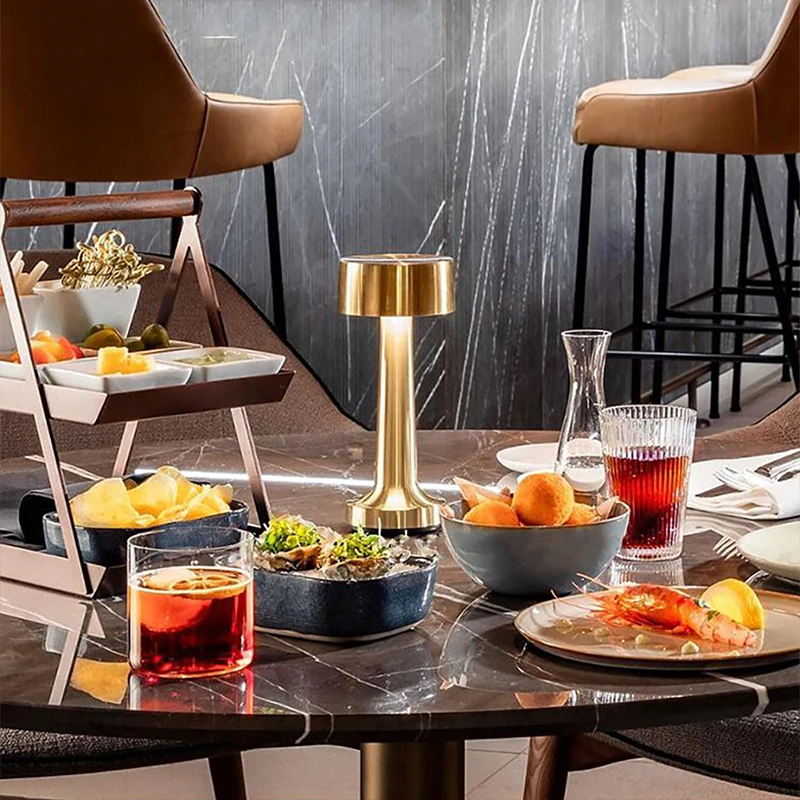 Dumbbell LED Bar Table Lamp - USB Rechargeable & Touch Control