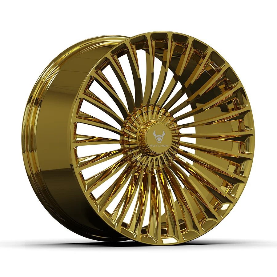 High Quality Gold/silver 20 Inch 21/22/23/24 Monoblock Multi Spoke ...