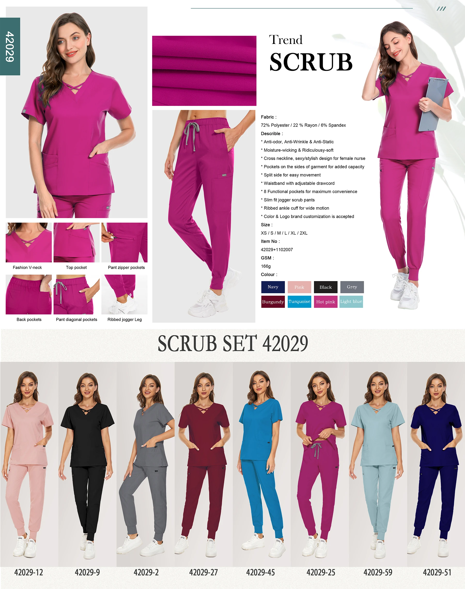 Niaahinn Wholesale Doctors and Nurses Female Scrub Sets