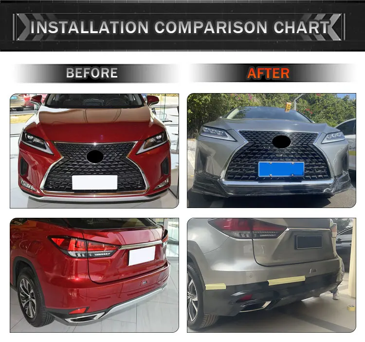 Whole Body Kits for 2020-2023 Lexus RX350 RX450 ABS Material