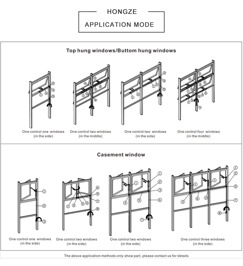High Window Handle Outward Opening Manual Hand-operated Arm Smart ...