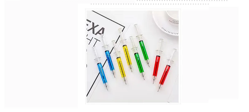 Sy16 Promotional Custom Logo Cute Medical Injection Shaped Syringe Ball ...