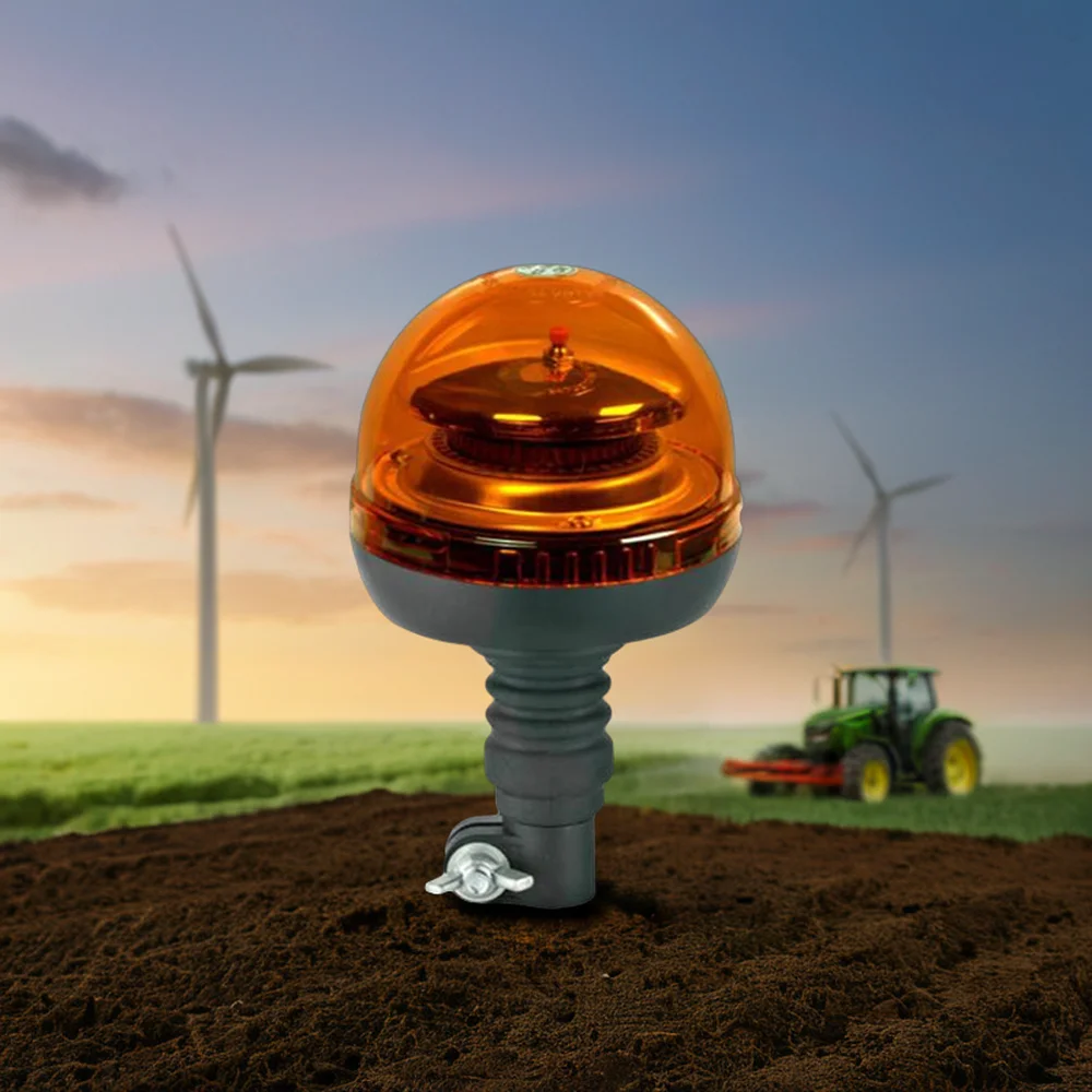 Flexible Pole Mount Amber Rotating Flashing Beacon Lamp Heavy Duty ...
