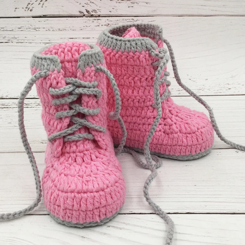 Crochet Baby Combat Boots