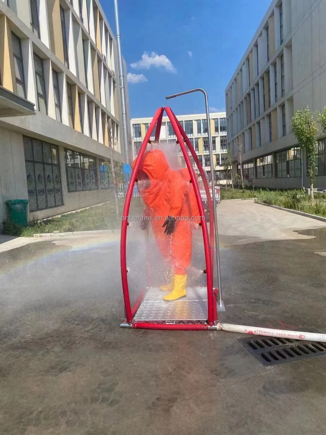 Emergency Fire Decontamination Shower Chemical Suit Cleaner ...