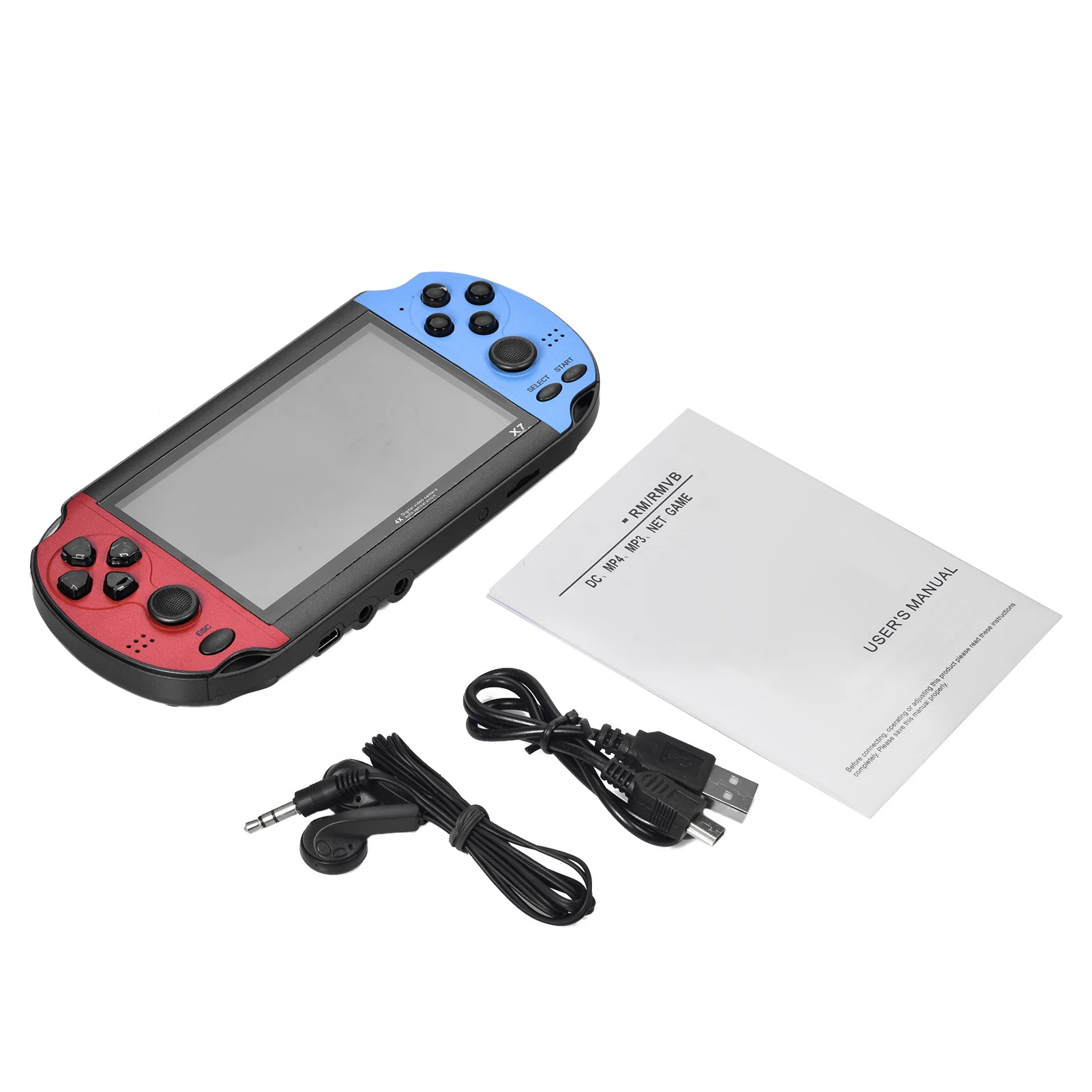 X7 Handheld Game Player Retro Console 4.3 Inch Lcd Display 8gb Double ...