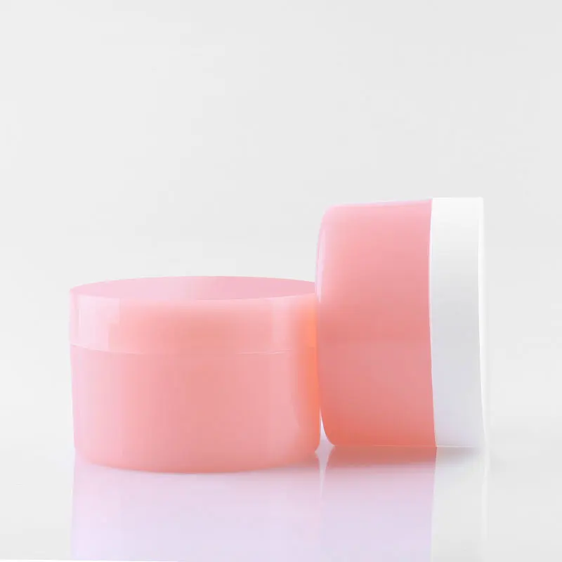 Pink Frosted 250g Round Plastic Cream Jar For Body Scrub - Buy Pink ...