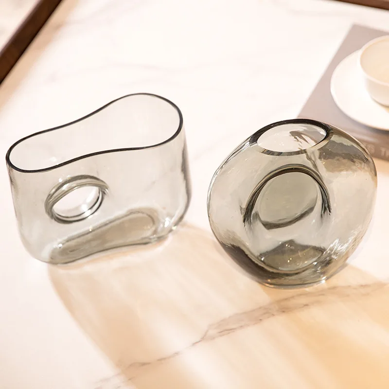 Nordic Simple Concave And Convex Shaped Vase Decorative Ornaments Light ...