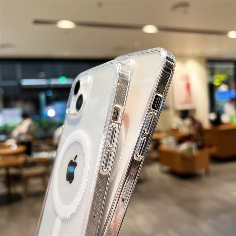 Transparent Clear Phone Case With Wireless Charger Magnetic Phone Case ...