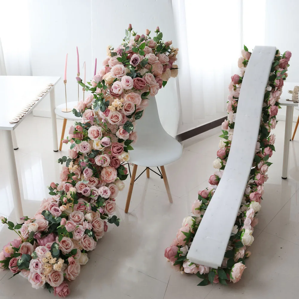 Wholesale High Quality Silk flower table runner flower runner wedding ...
