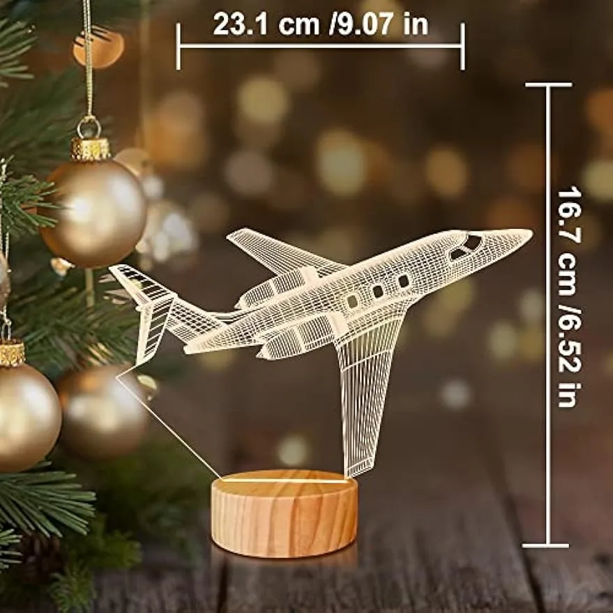 Mini Plane Fly Earth 3D Lamp 7 Colors Change Sensor Touch 3d ...
