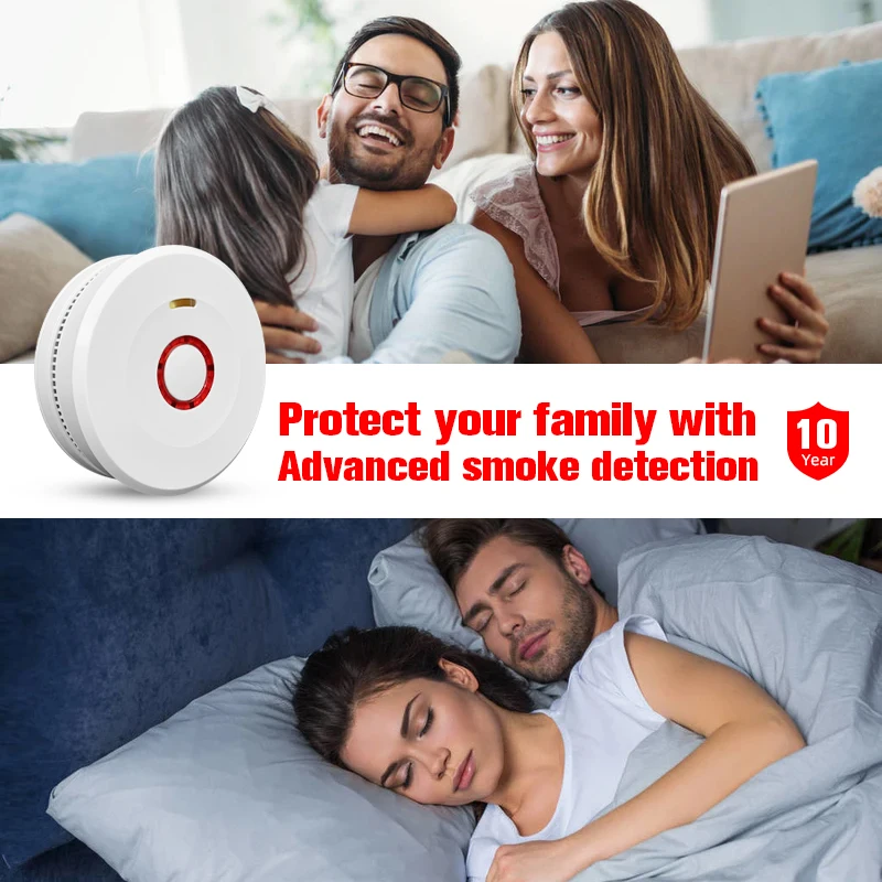Custom 10 Years Battery Standalone Smoke Detection Device Alarm ...