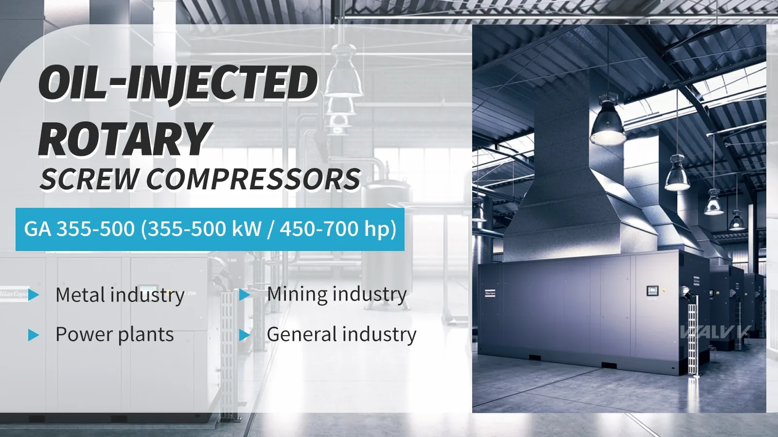 Ga500 Atlas 500kw Copco Ga 500 Atlascopco Screw Air Compressor 500 Kw ...