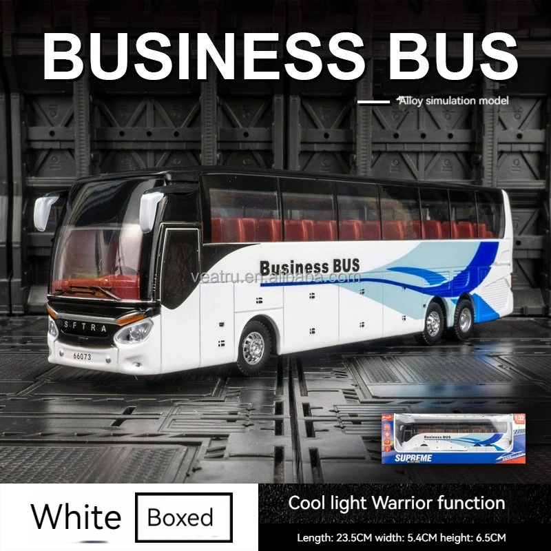 Diecast 1:32 Bus Metal Simulation Car Alloy Vehicle Toy