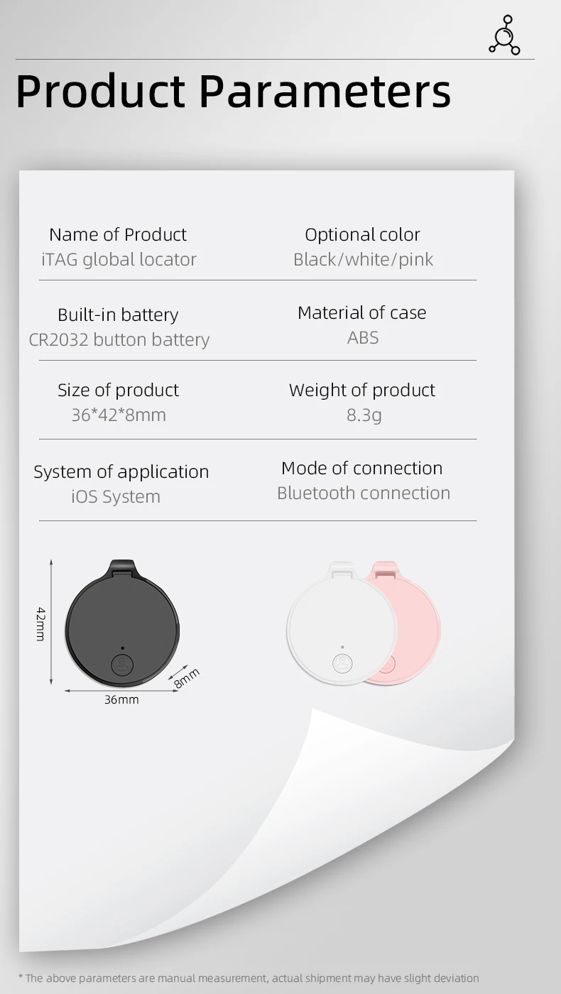 MFi Certified Airtag Small Mini GPS Tracker Alarm Air Tags Key Finder ...