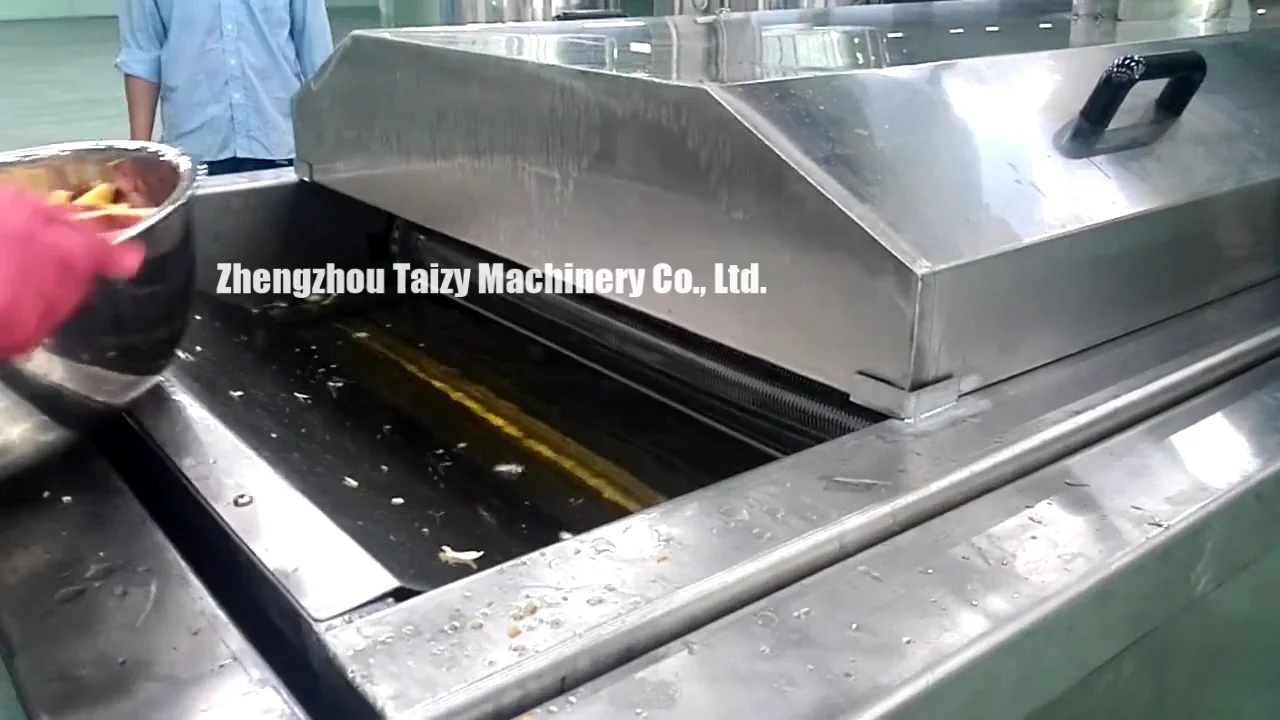 Continuous Conveyor Fried Rice Potato French Fries Chicken Frying ...