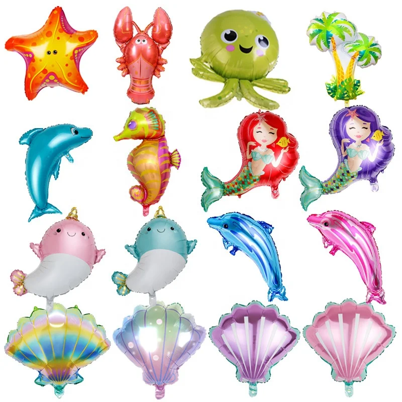 Large Ocean Animals Octopus Shark Starfish Lobster Shell Hippocampus ...