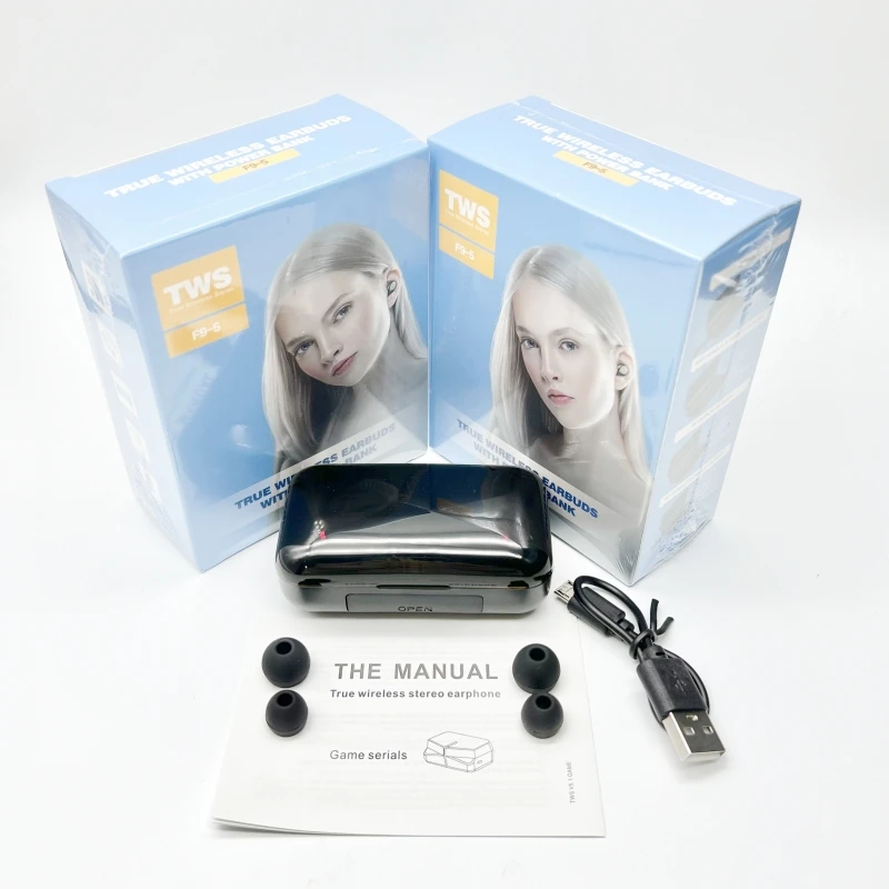 Factory Original F9 Tws Wireless Earphone Hifi Stereo In Ear Headphone ...