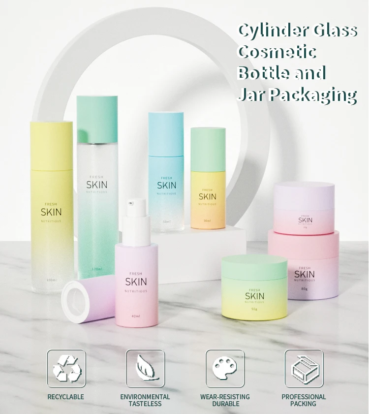 Custom Logo Glass Skincare Containers - Elegant & Durable