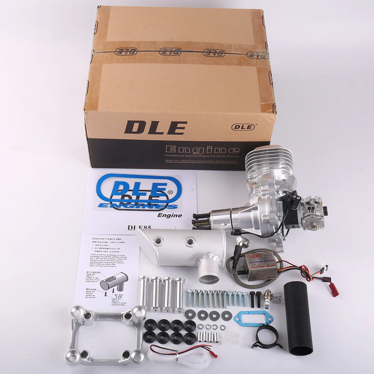 Dle85 Drone Gasoline Engine Single Cylinder Two-stroke Side Exhaust ...