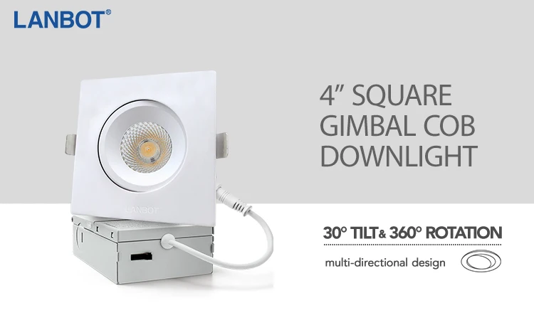 Etl 4 Inch Directional Recessed Led Gimbal Downlight Fixture Adjustable ...