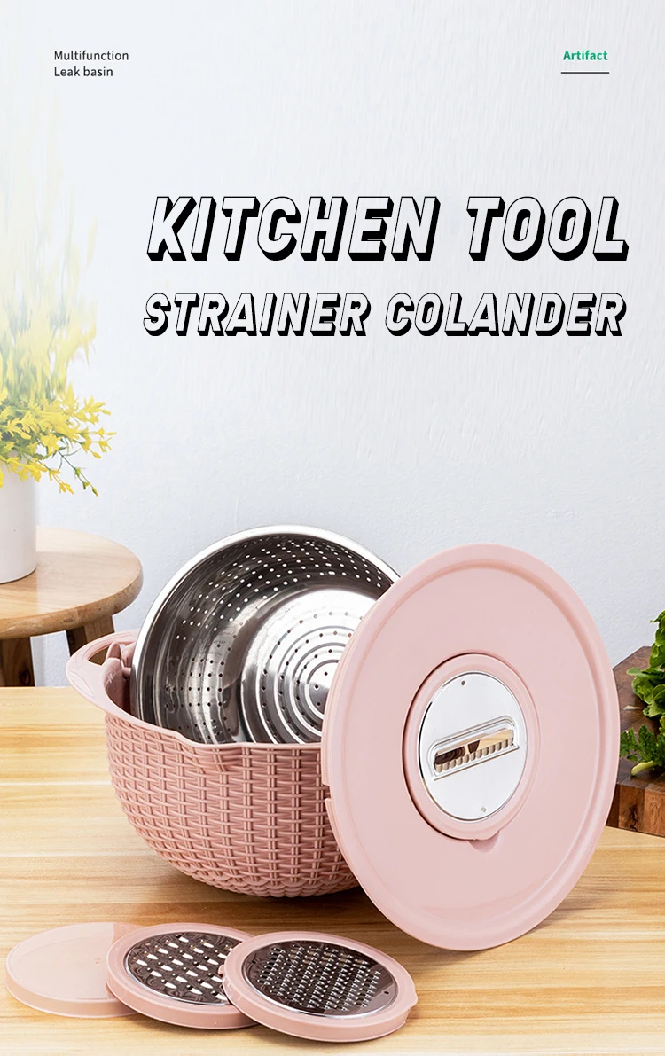 Multifunction Kitchen Accessories Stainless Steel Drain Basket Plastic ...